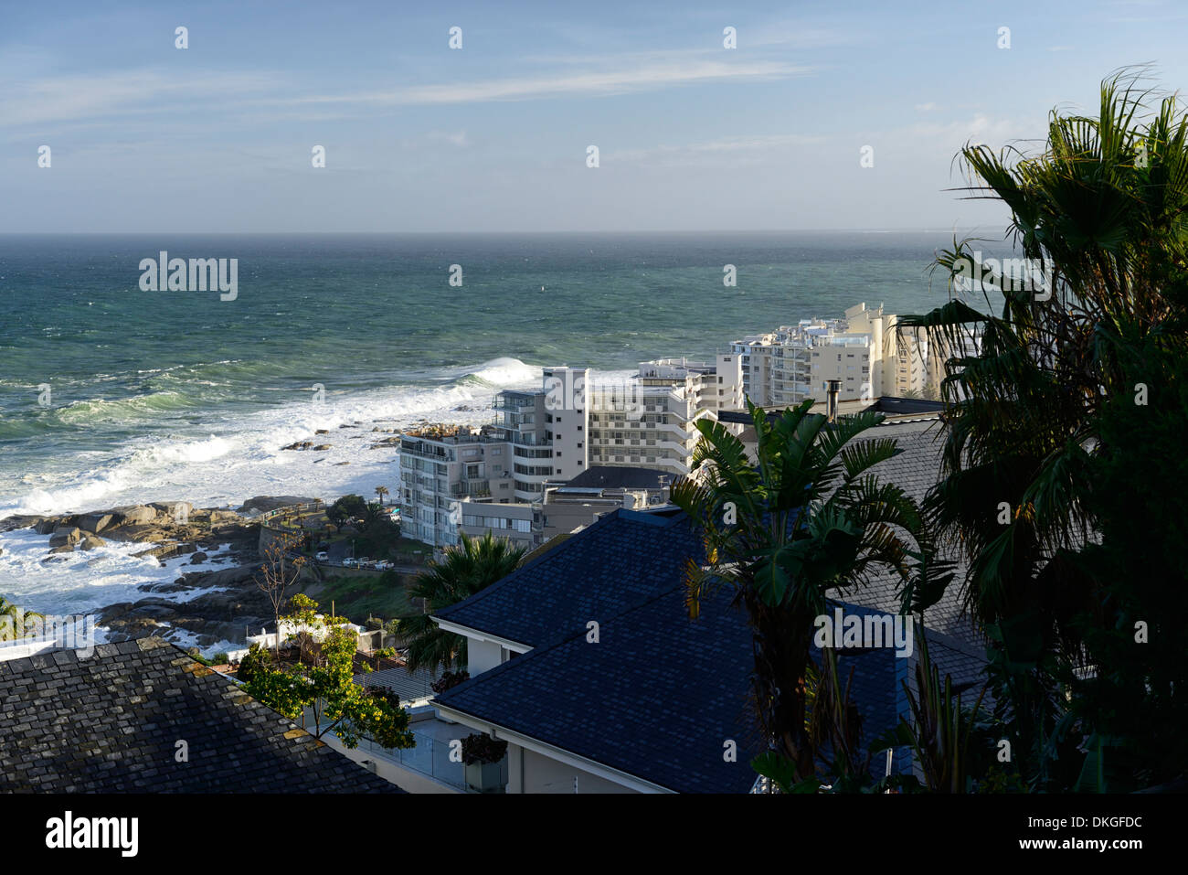 view of atlantic ocean bantry bay high rise buildings cape town south ...