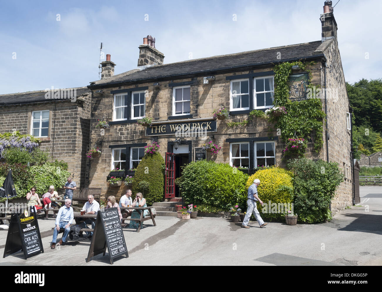 The Woolpack Inn in the picturesque village of Esholt in West Yorkshire ...