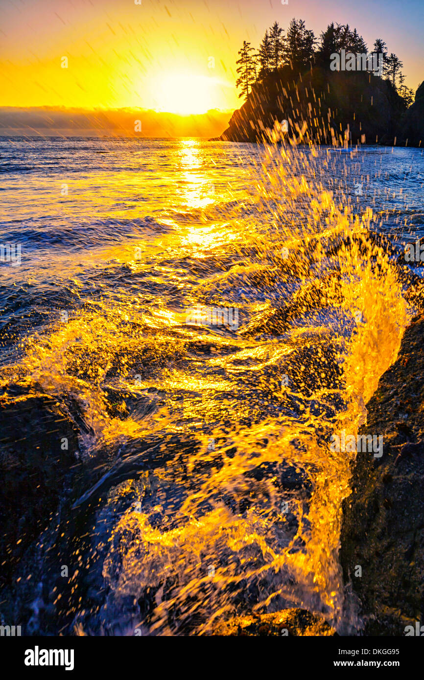 Trinidad State Beach at sunset, Humboldt County, California, USA Stock ...