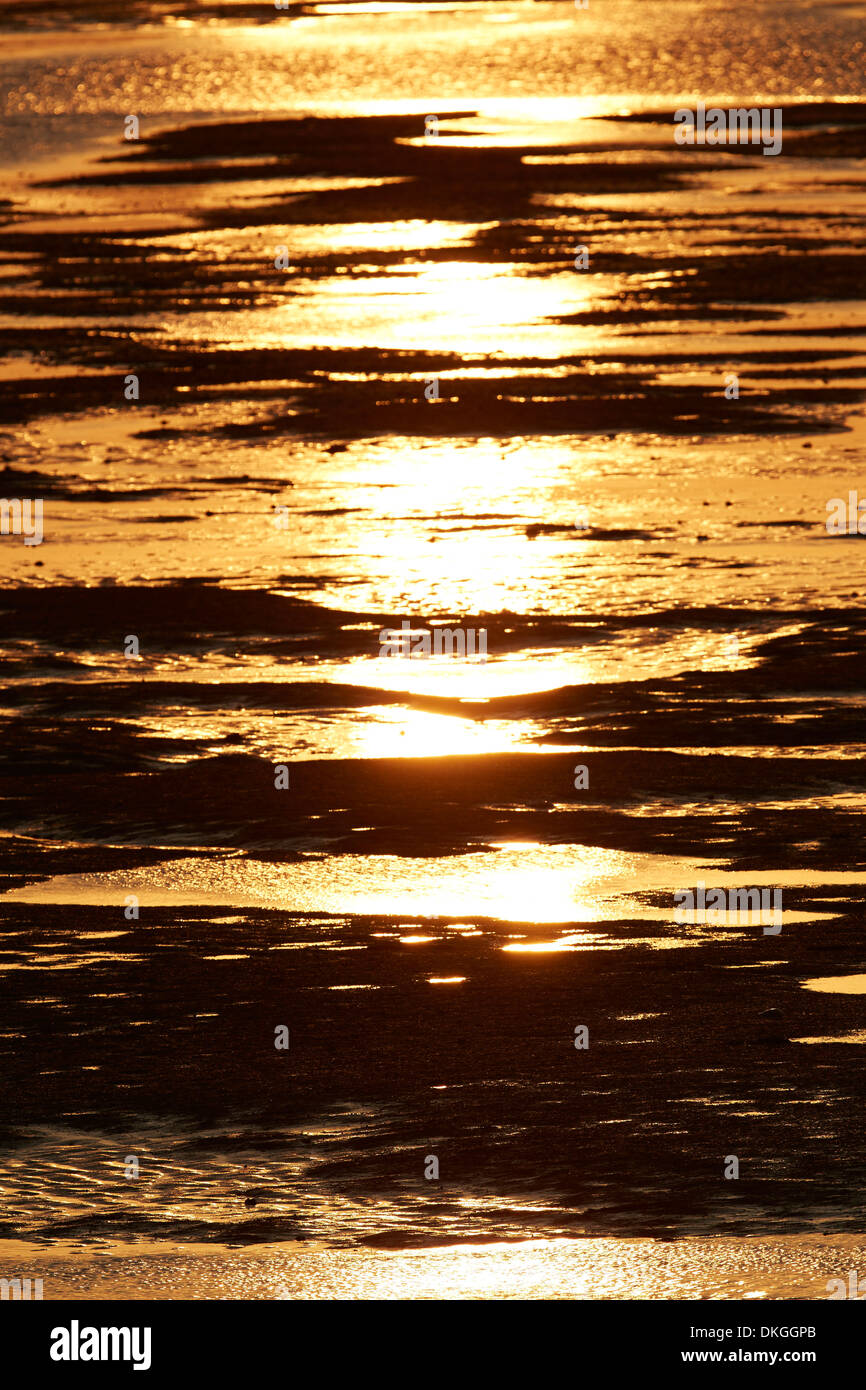 Sunset above the Wadden Sea, Pellworm Island, Germany Stock Photo - Alamy