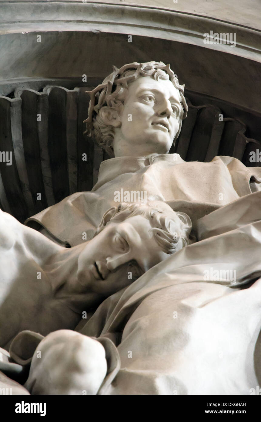 Detail of the statue St. John of God in the Basilica od Saint Peter ...