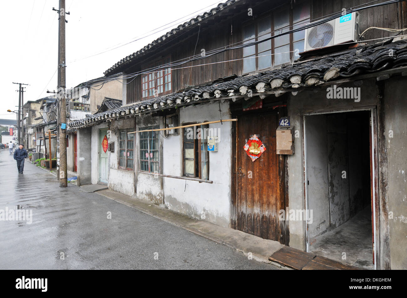 Old houses near Qibao Old Street area in Minhang District, Shanghai ...