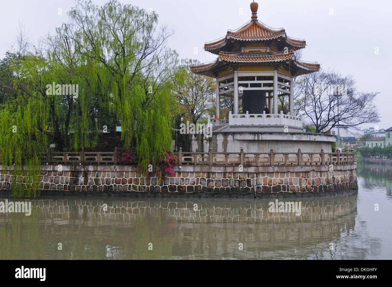 Small pavilion in Qibao Temple in Minhang District, Shanghai, China ...