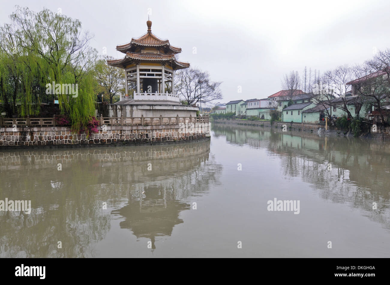 Small pavilion in Qibao Temple in Minhang District, Shanghai, China ...