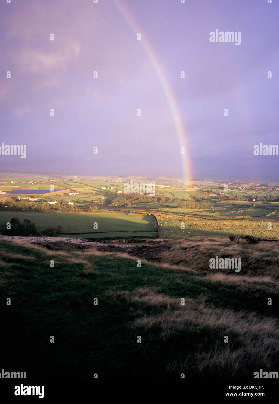 UK, West Yorkshire, view from Hade Edge towards Holmfirth Stock Photo ...