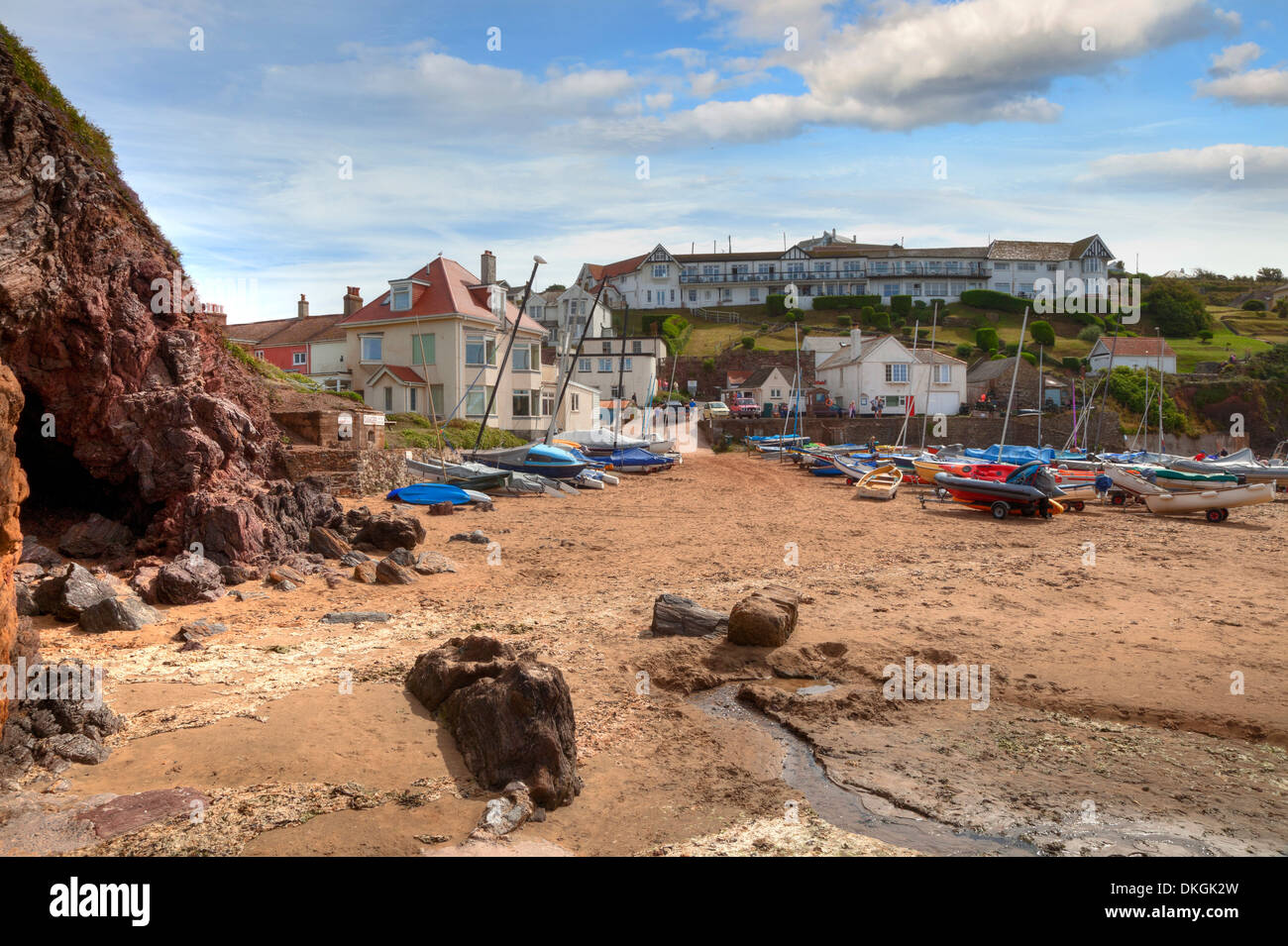 Sailing boats at Hope Cove, Devon, England Stock Photo - Alamy