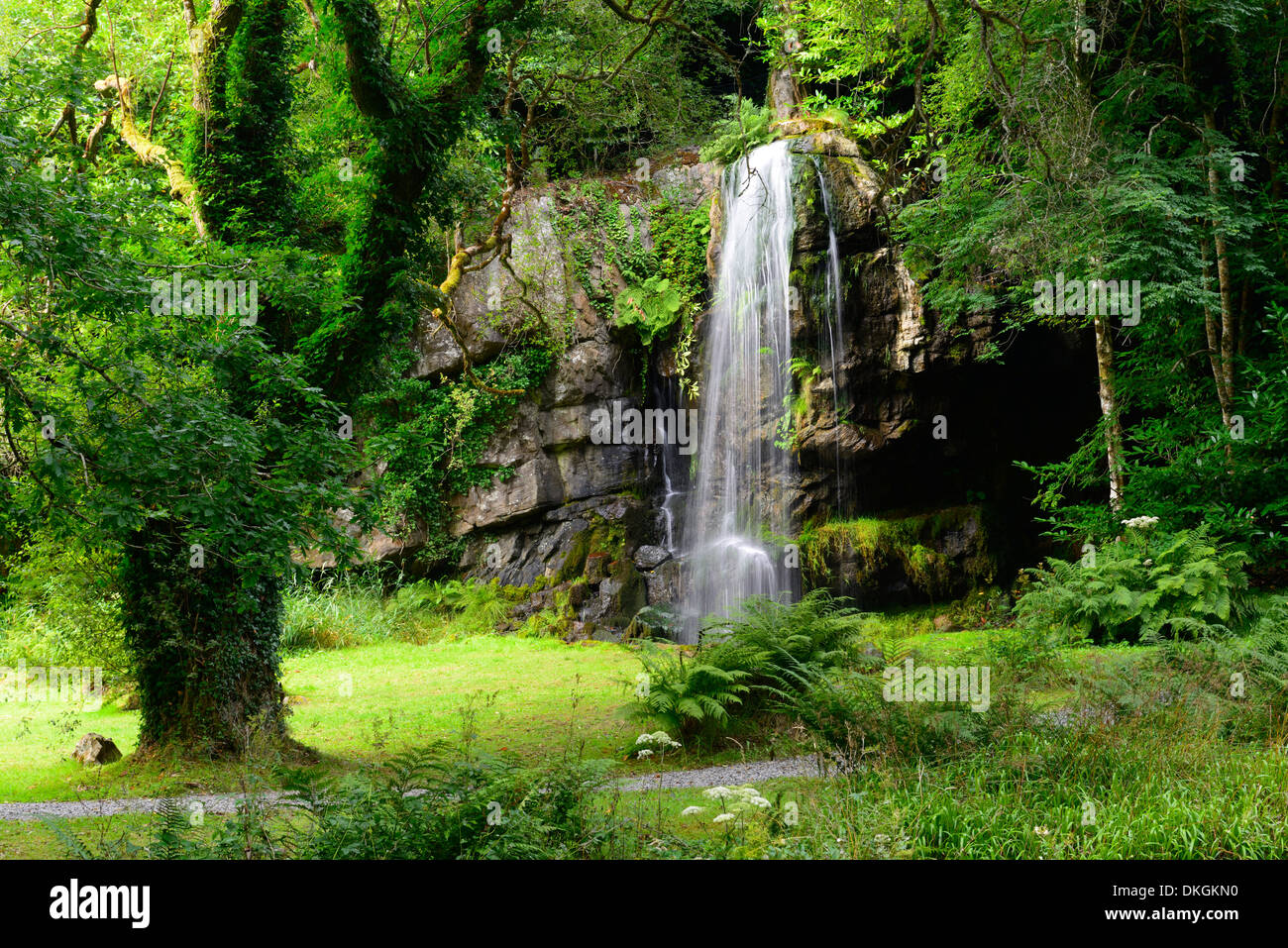 waterfall kilfane glen and gardens kilkenny ireland thomastown Stock ...