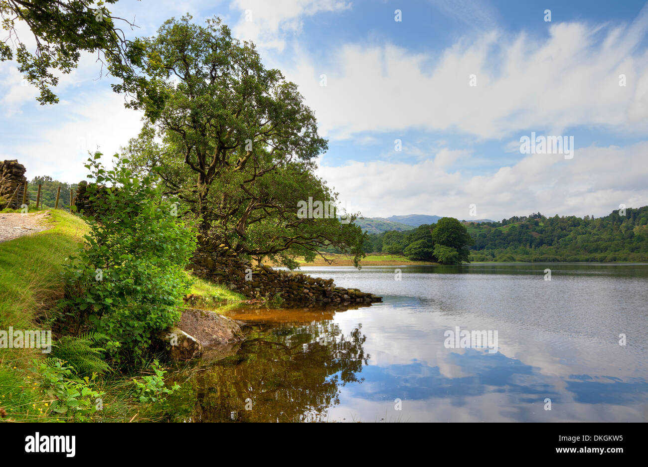 Rydal Water near Grasmere, Cumbria, the Lake District, England Stock ...