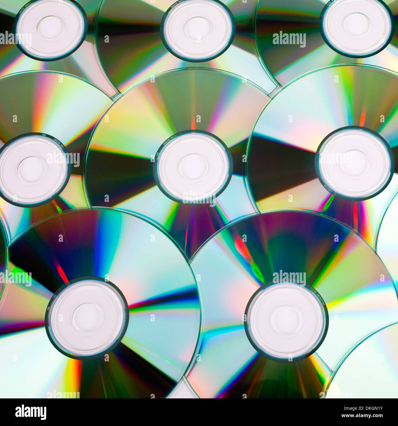 CDs (Compact Discs) laid out on a white background Stock Photo - Alamy