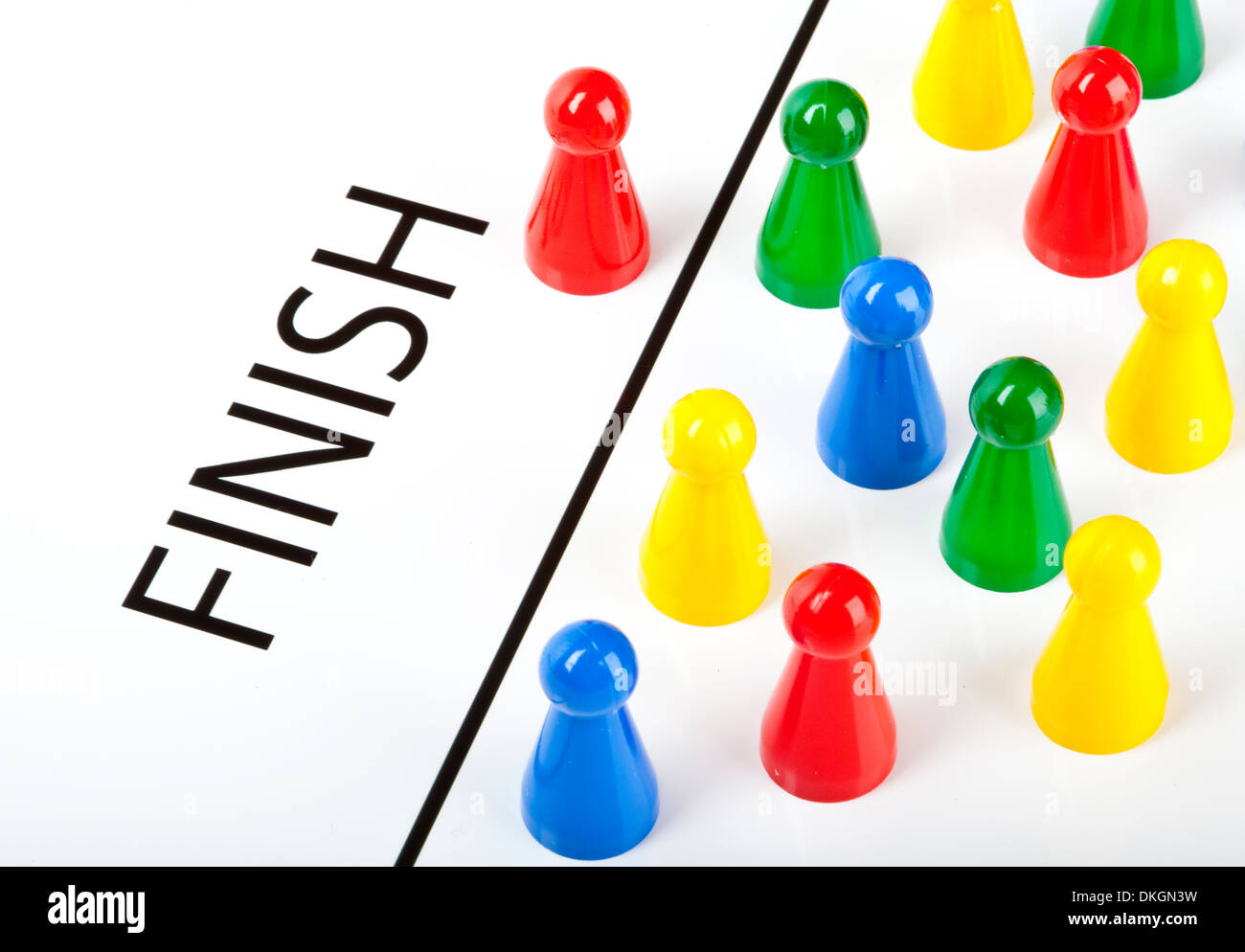 The first across the finish line Stock Photo - Alamy