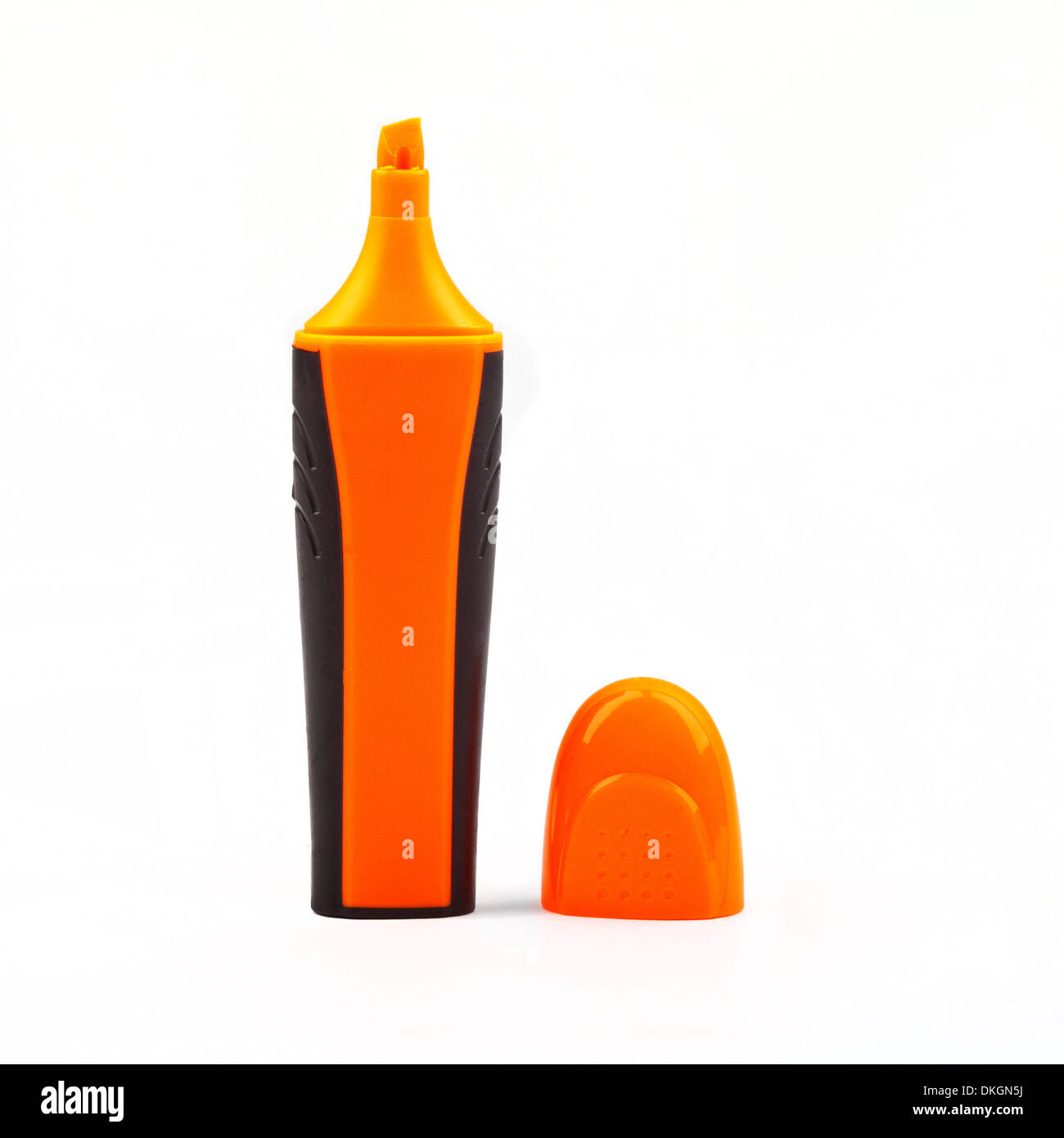 Orange Highlighter Pen over a white background Stock Photo - Alamy
