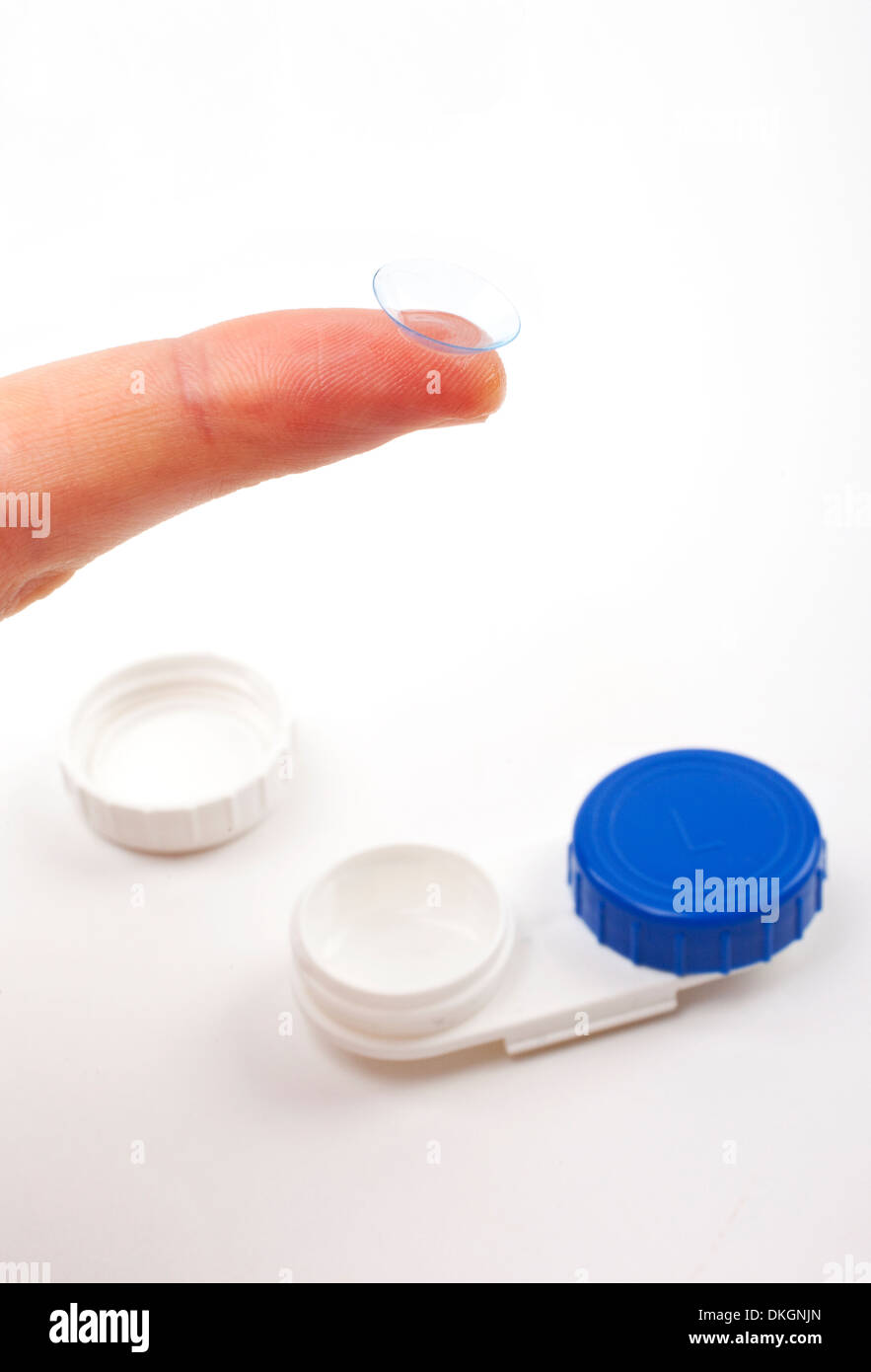Contact Lens and Case Stock Photo - Alamy