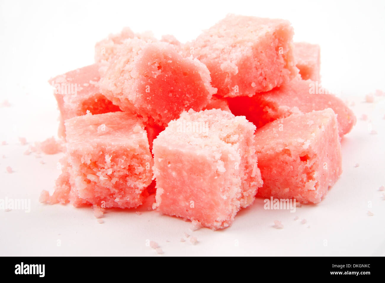Pink Coconut Ice Stock Photo - Alamy