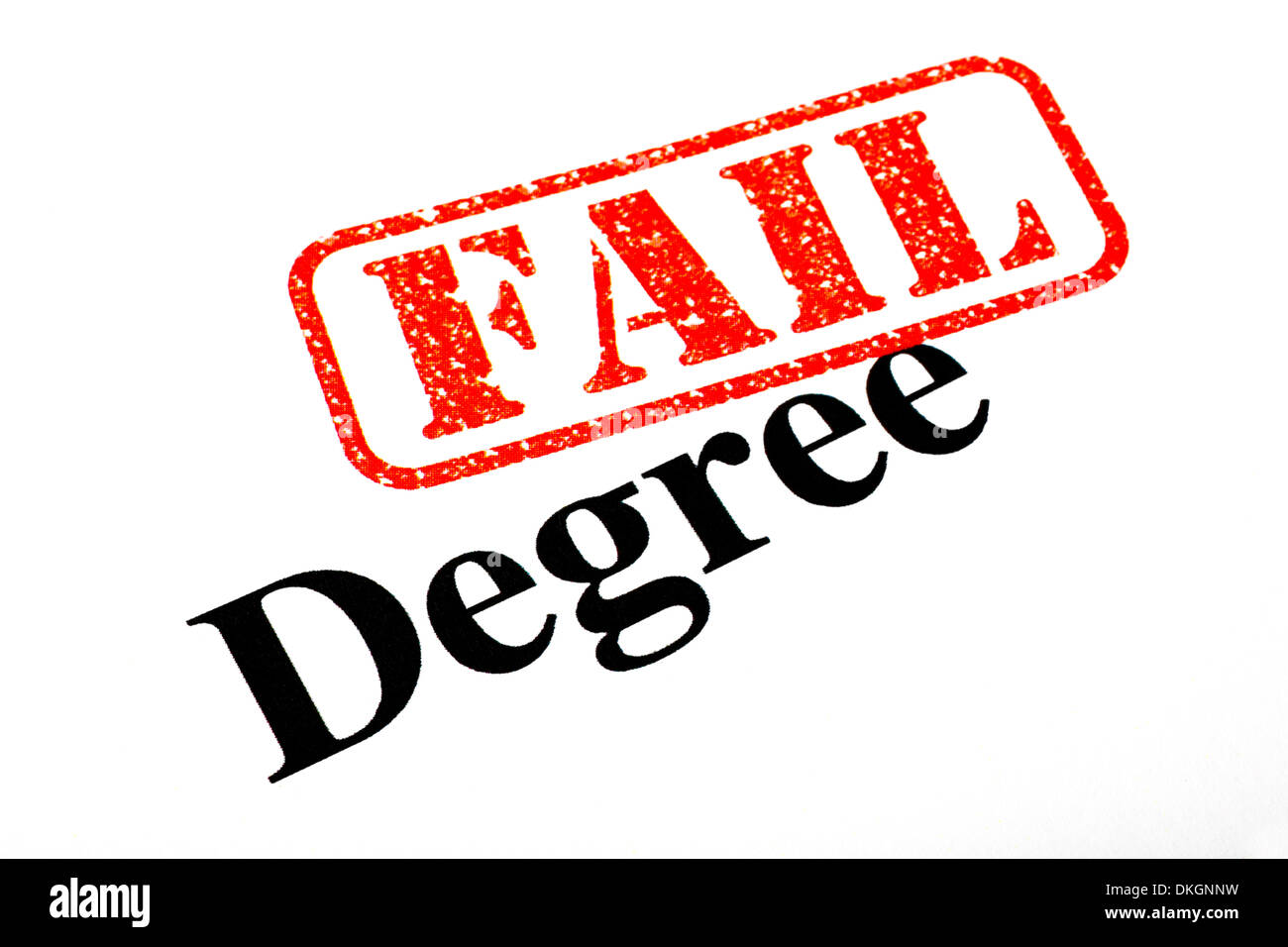 Failed University Degree Stock Photo - Alamy