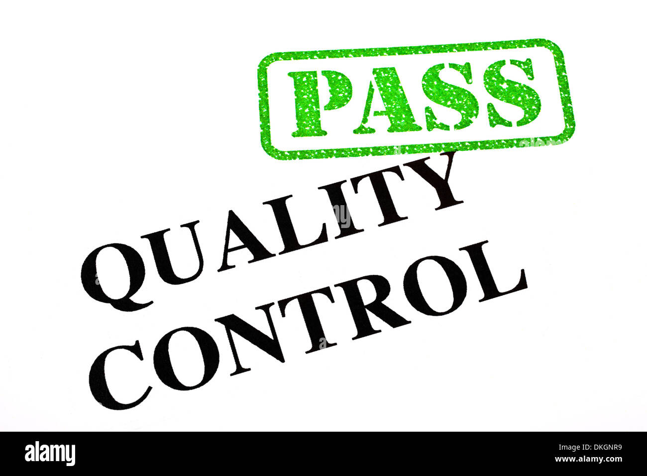 A close-up of a successful Quality Control Test document Stock Photo ...