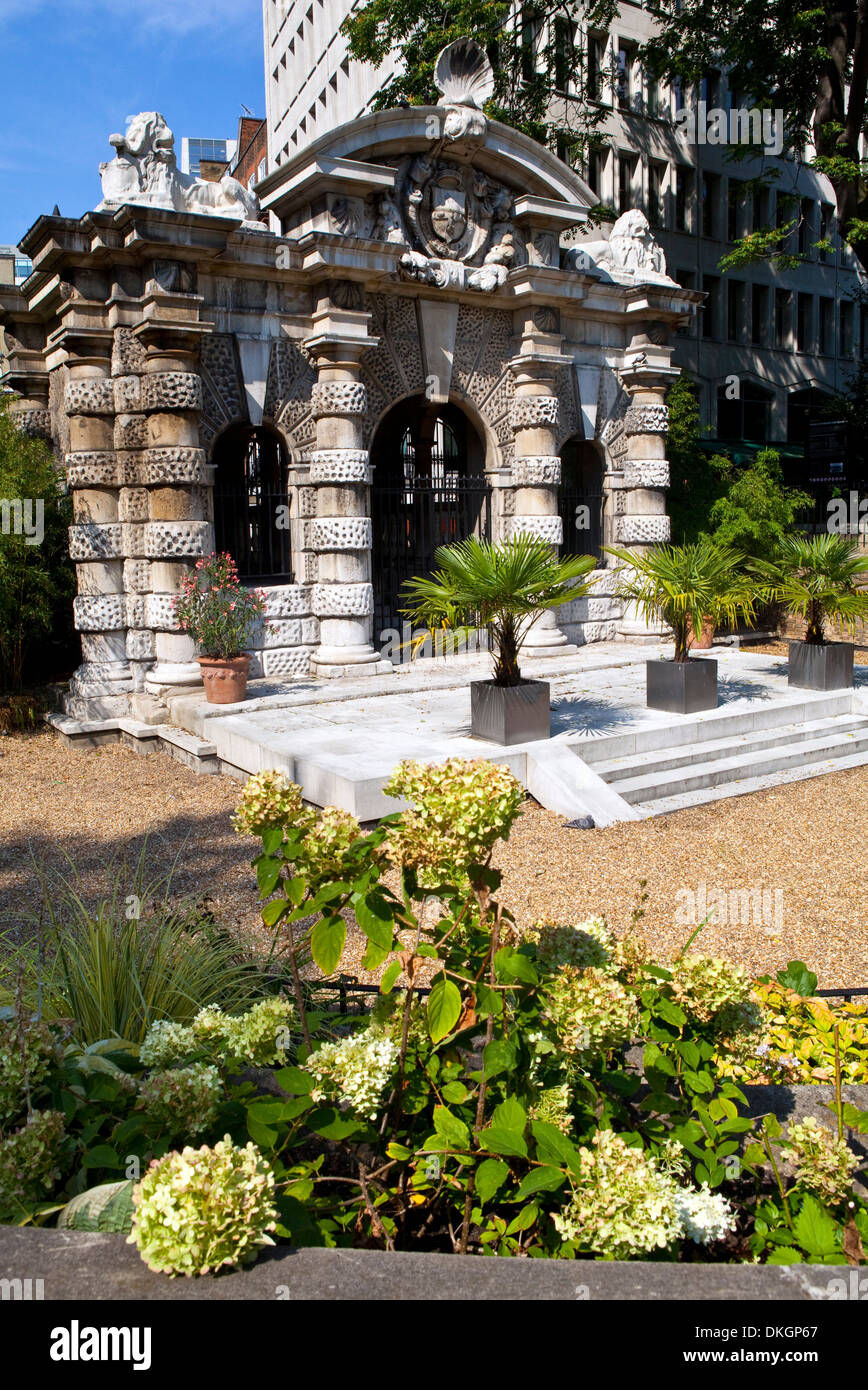The famous York Watergate in London's Embankment Gardens Stock Photo ...