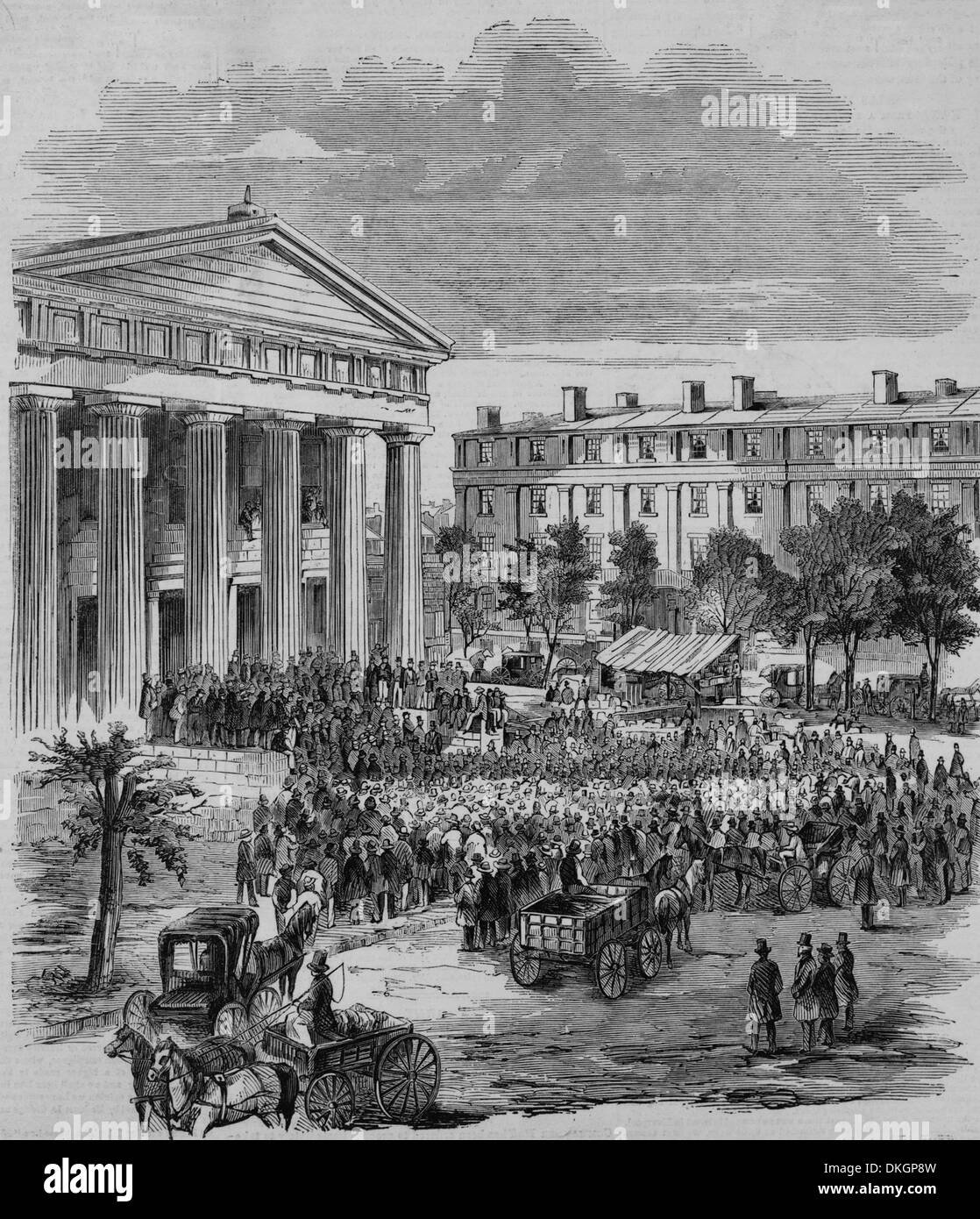 Great Kansas meeting at St. Louis, Missouri 1856 Crowd at public ...