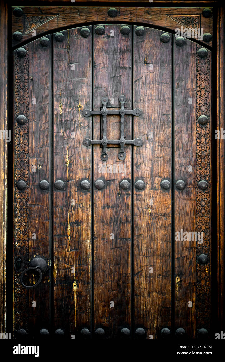 Ancient wooden door Stock Photo - Alamy