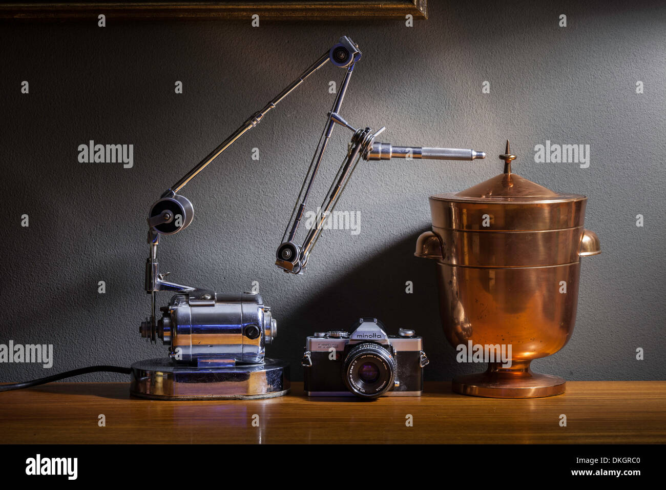 Dutch style still life with vintage objects Stock Photo - Alamy