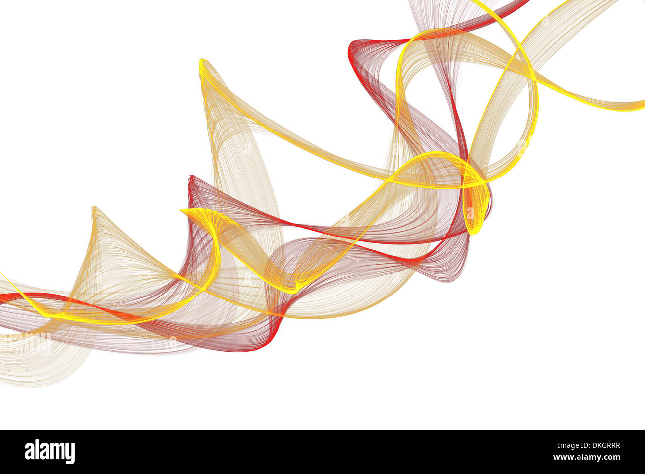 abstract red yellow ribbon waves Stock Photo - Alamy