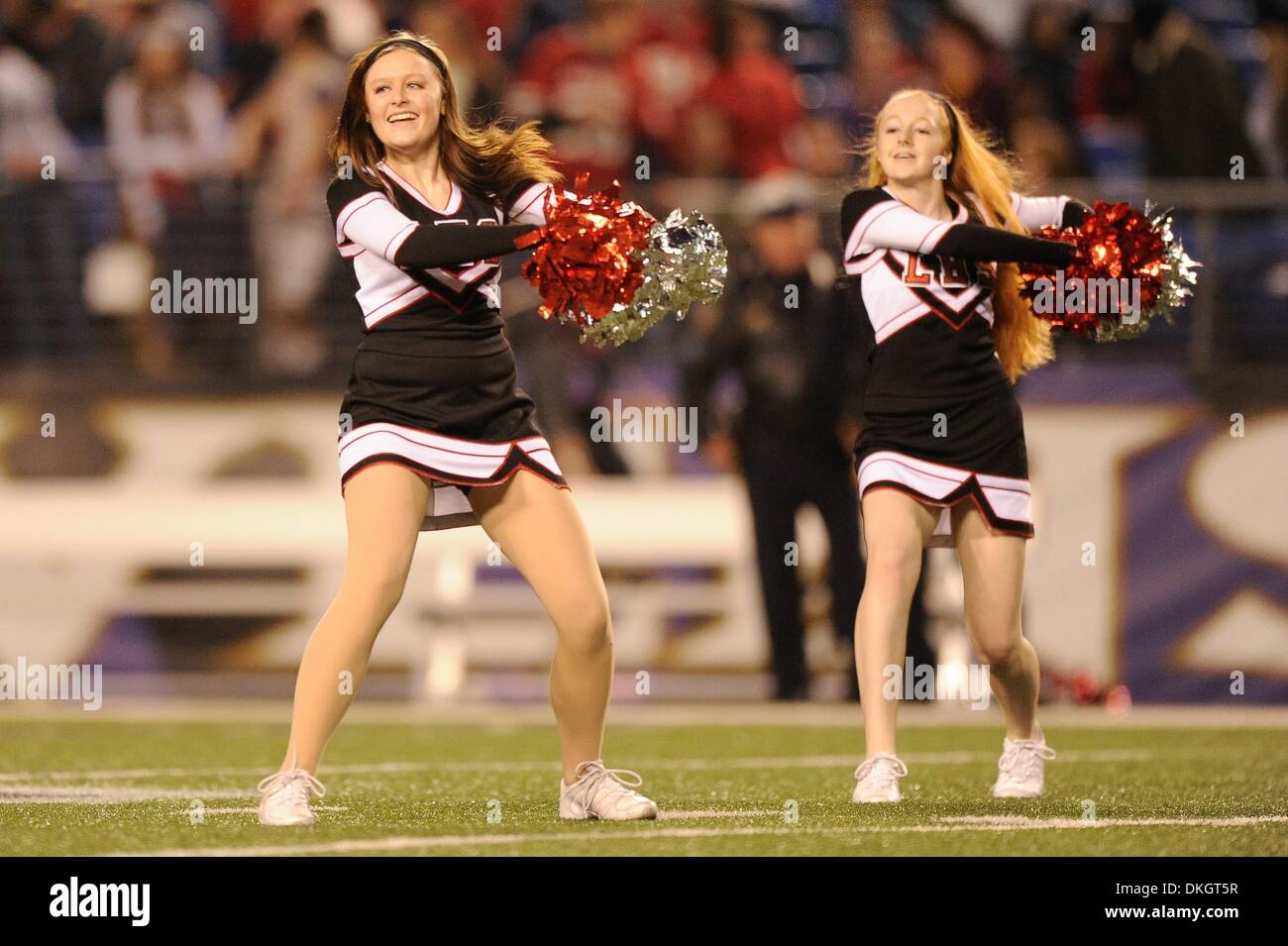 DEC 05, 2013: Linganore Lancer cheerleaders perform during the half ...