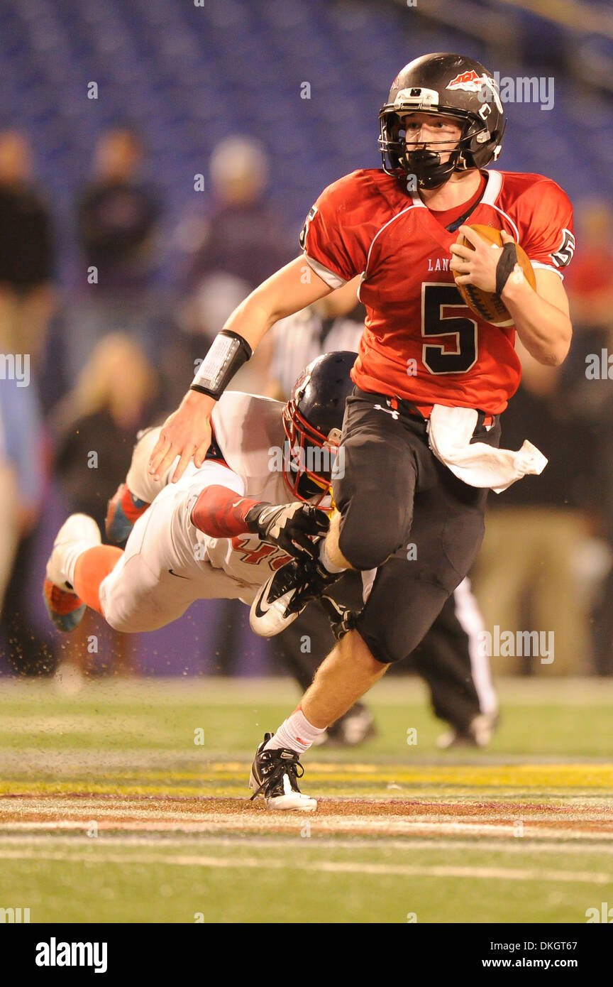DEC 05, 2013: Linganore's QB Clark Stieren (5) scrambles with the ball ...