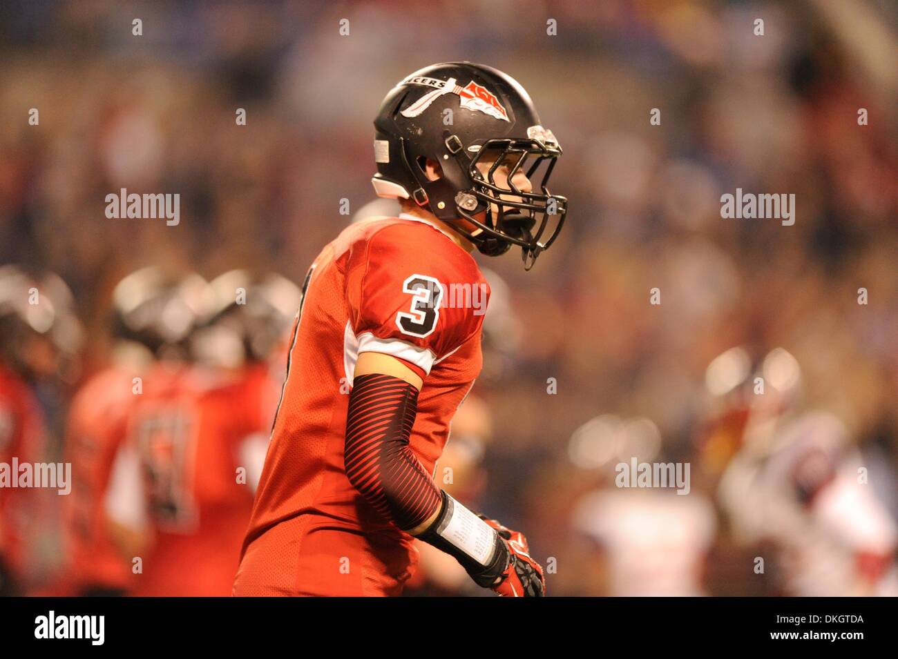 DEC 05, 2013: Linganore Lancer WR Sam Weir (3) awaits the snap during ...