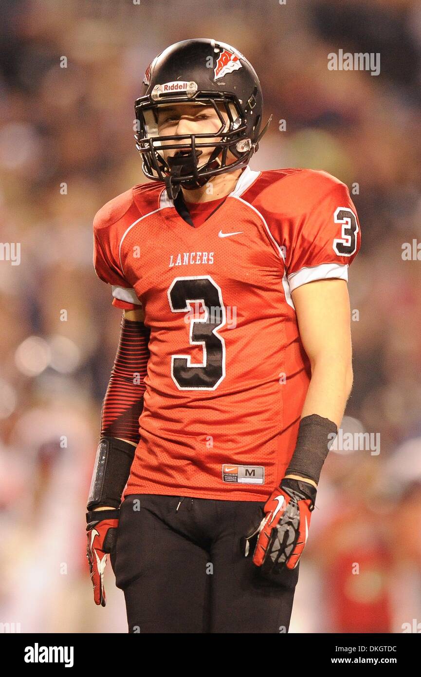 DEC 05, 2013: Linganore Lancer WR Sam Weir (3) awaits the snap during ...