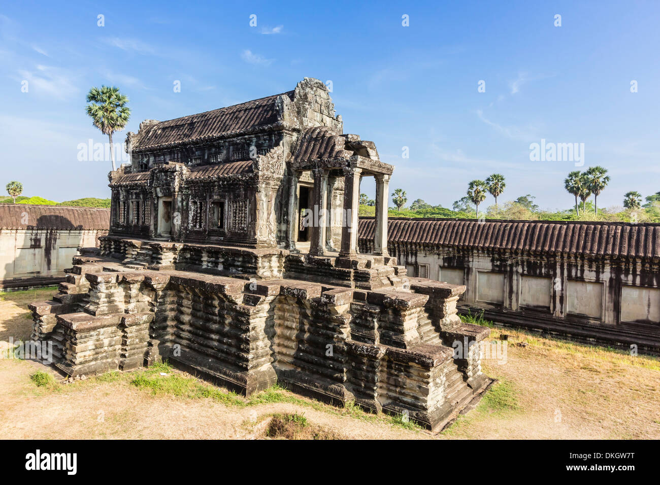 Raised terrace at Angkor Wat, Angkor, UNESCO World Heritage Site, Siem ...