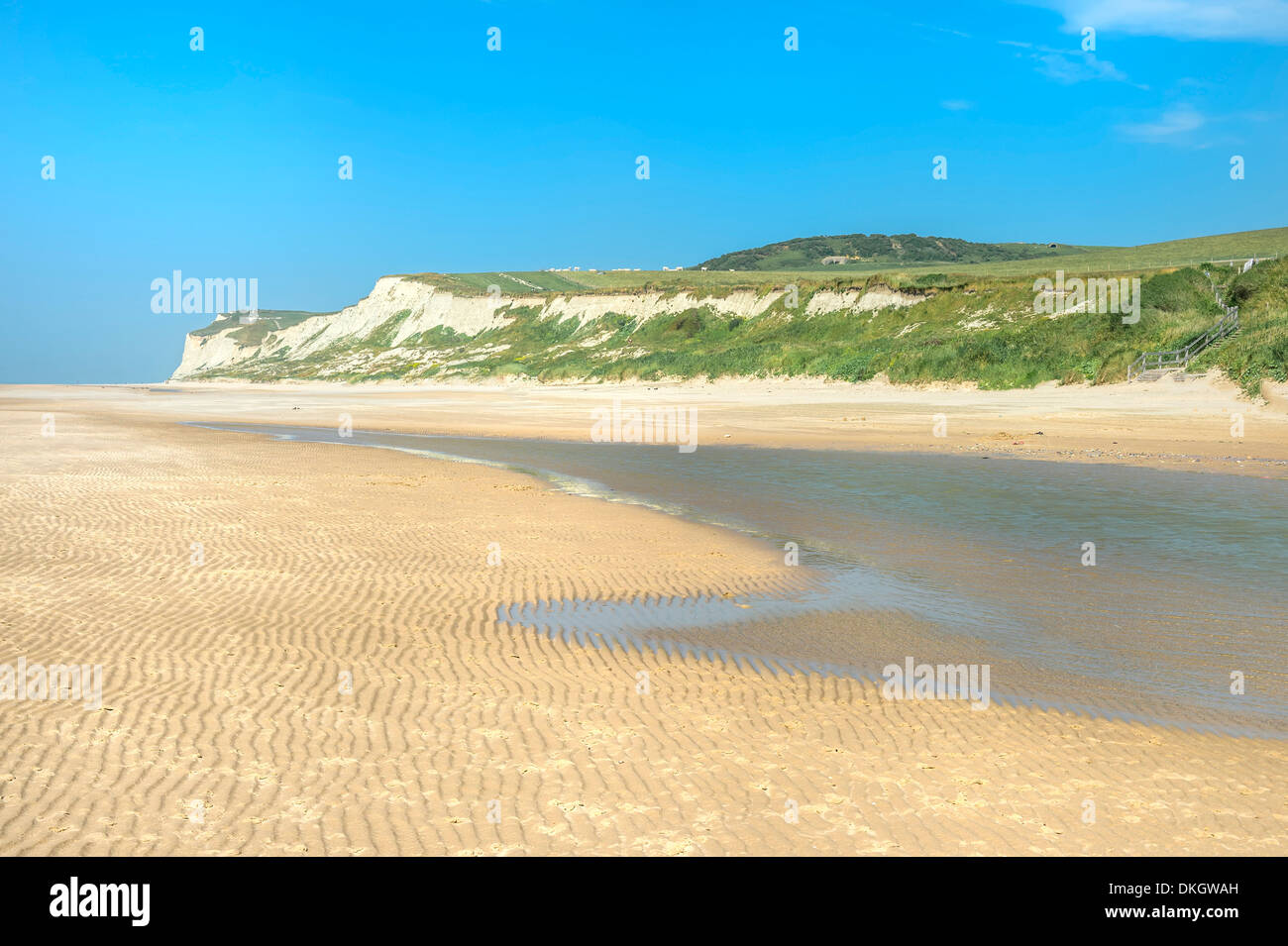 Wissant beach near Cap Blanc-Nez, Cote d'Opale, Region Nord-Pas de ...
