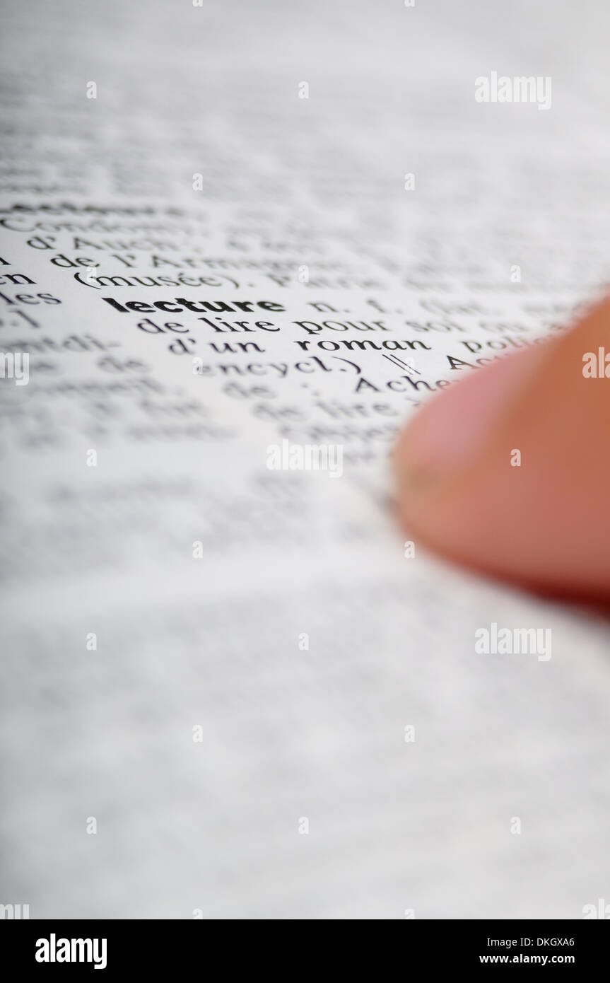 Reading the dictionary hi-res stock photography and images - Alamy