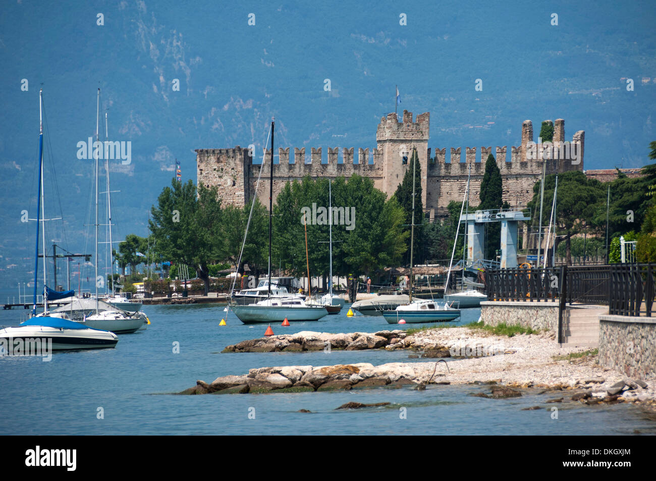 The Castle at Torre del Benaco, Lake Garda, Italian Lakes, Veneto ...