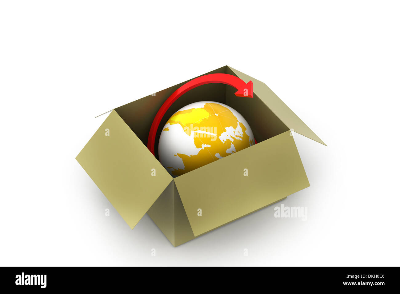 3d concept of World delivery container Stock Photo - Alamy