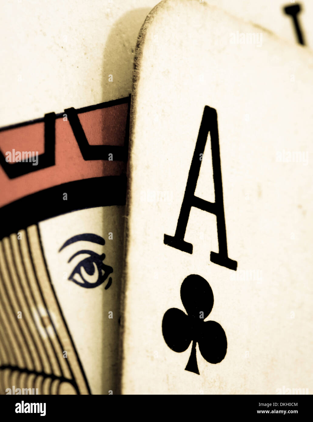 Macro of old playing cards Stock Photo - Alamy