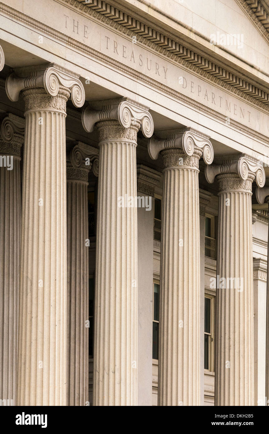 The Treasury Department building in Washington, D.C., United States of ...