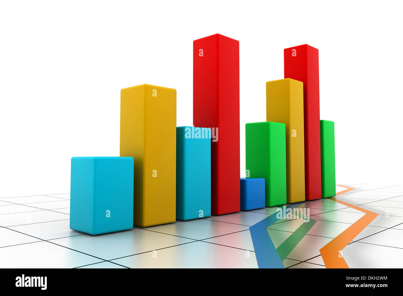 3d business graph Stock Photo - Alamy