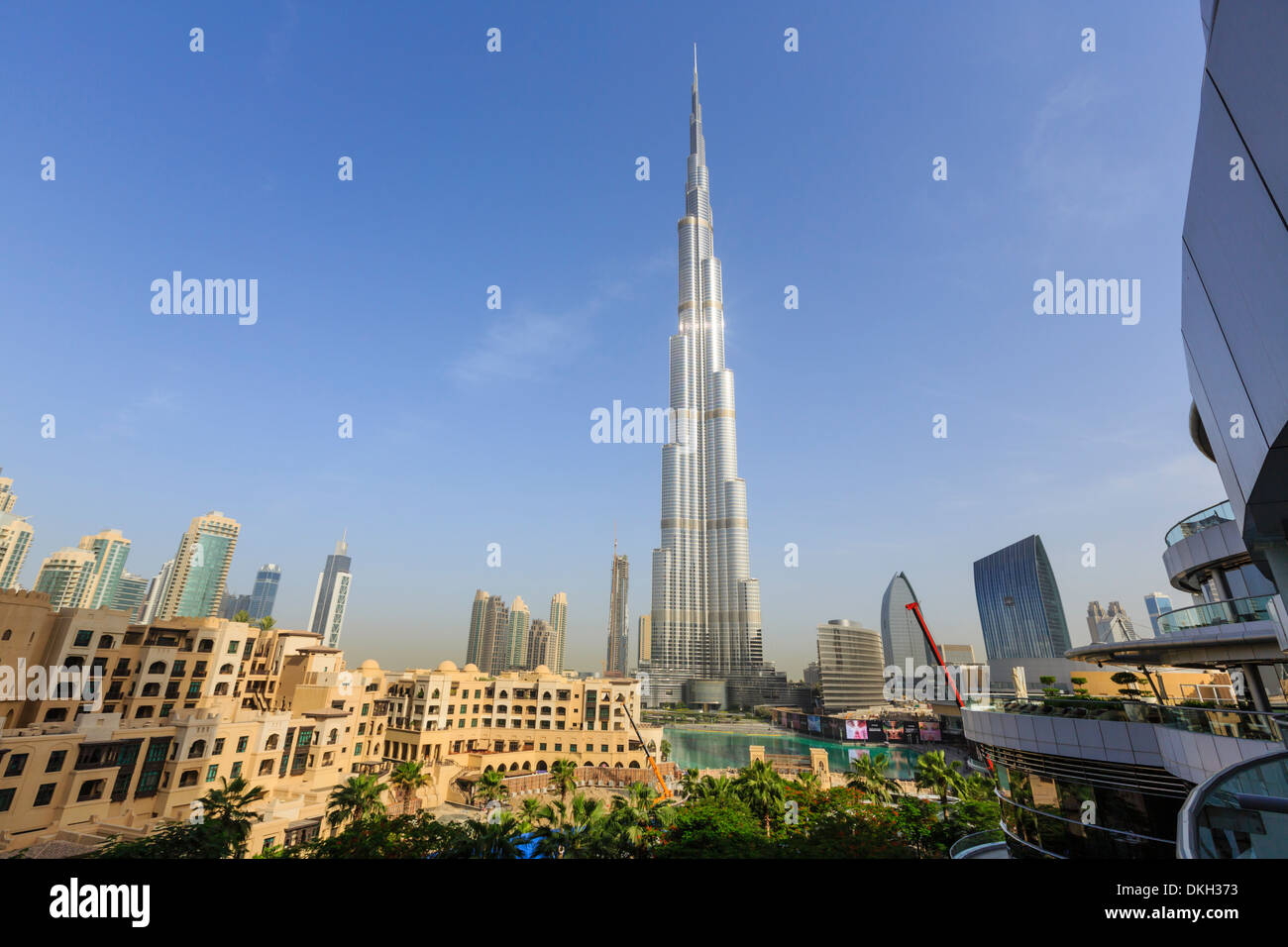 View from burj khalifa at dubai downtown hi-res stock photography and ...