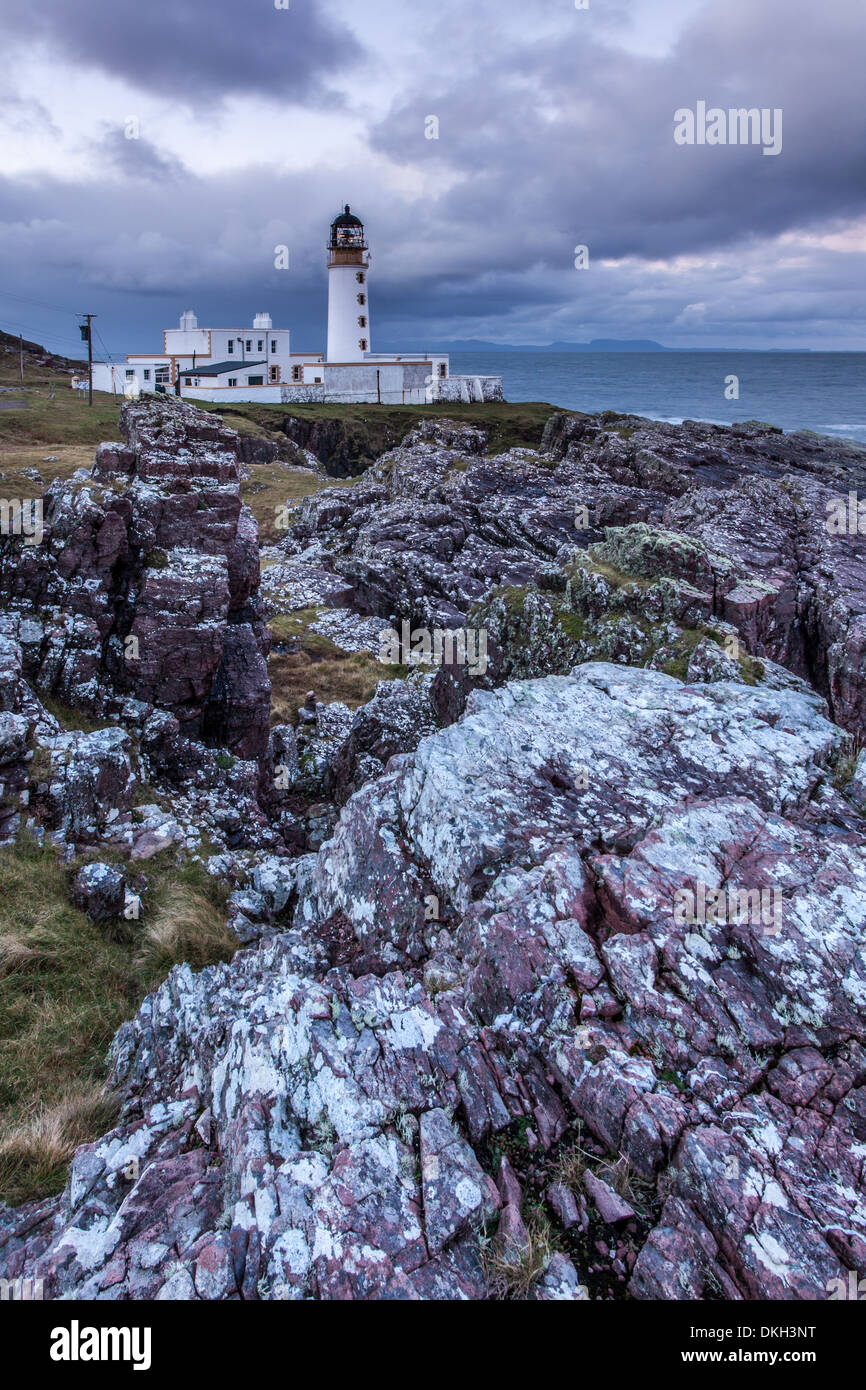 Rubha Reidh Lighthouse at Dawn, Melvaig, Wester Ross, Highlands ...