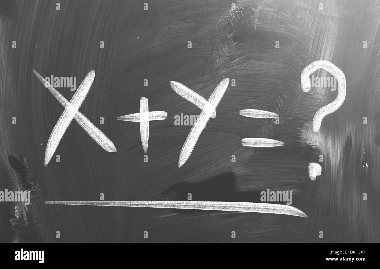 Math teach blackboard Black and White Stock Photos & Images - Alamy