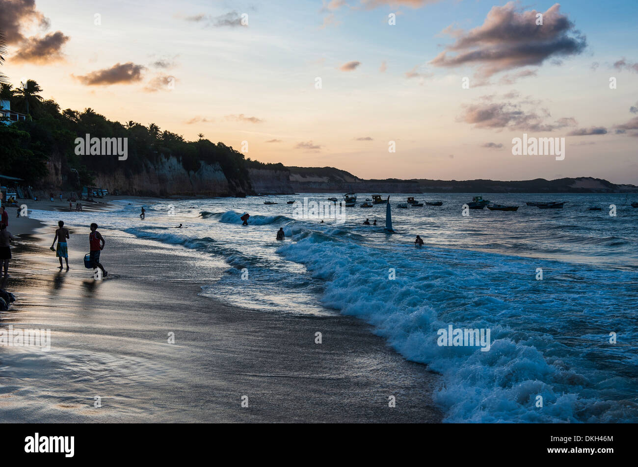 Pipa Beach at sunset, Rio Grande do Norte, Brazil, South America Stock ...