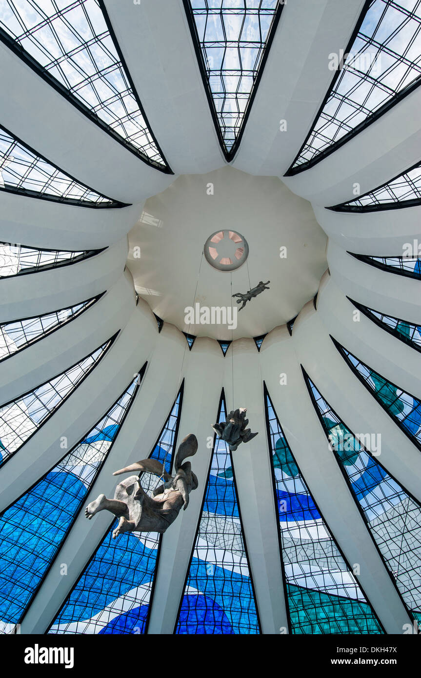 Stained glass in the Metropolitan Cathedral of Brasilia, UNESCO World ...