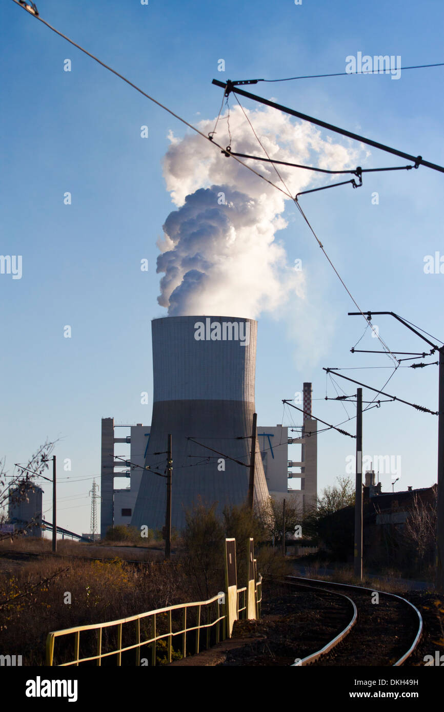 The coal-fired thermal power plant Maritsa East 1 in southeastern ...