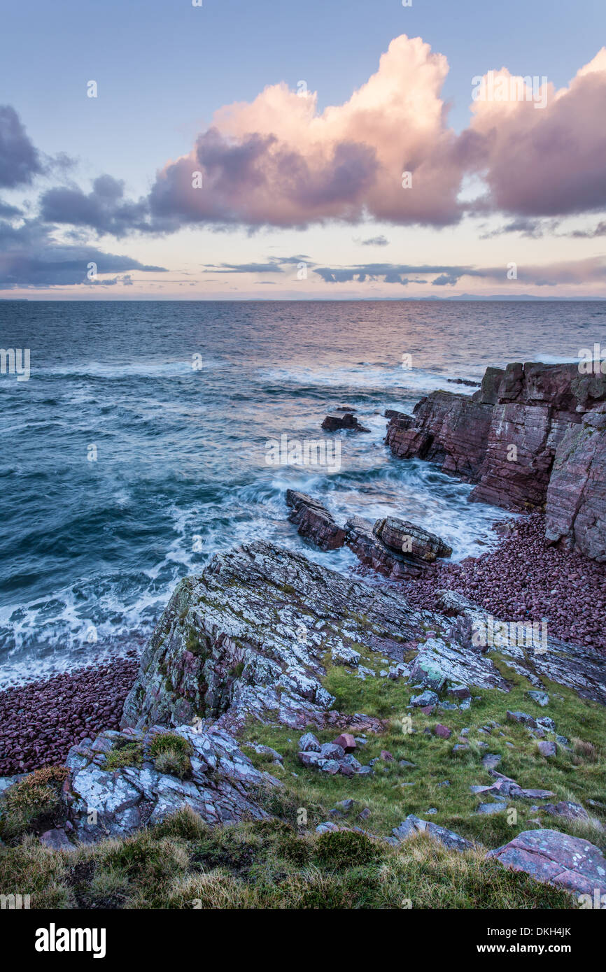 Rubha Reidh Lighthouse at Dawn, Melvaig, Wester Ross, Highlands ...