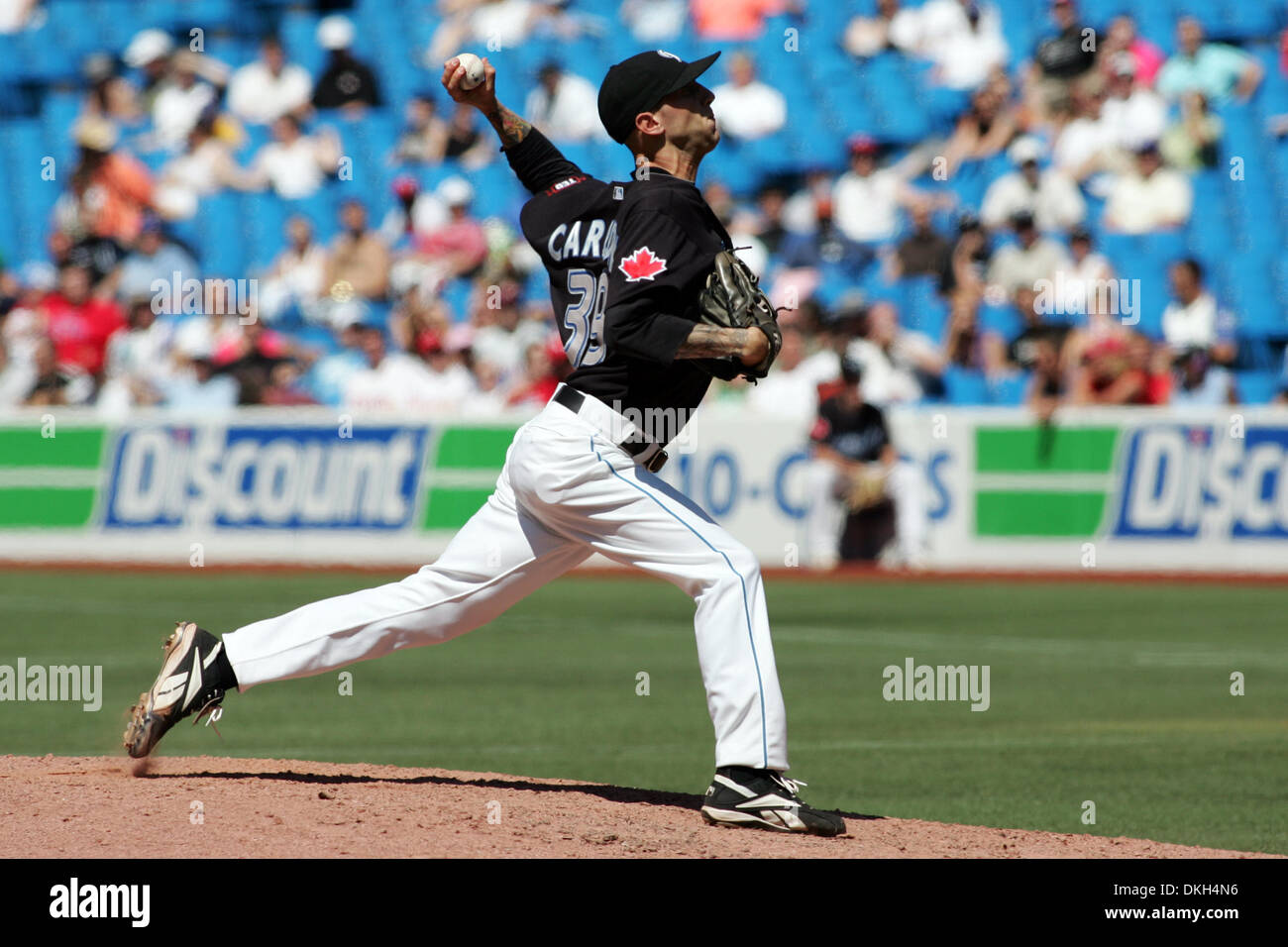 Toronto Blue Jays pitcher Jesse Carlson throws against the Philadelphia ...