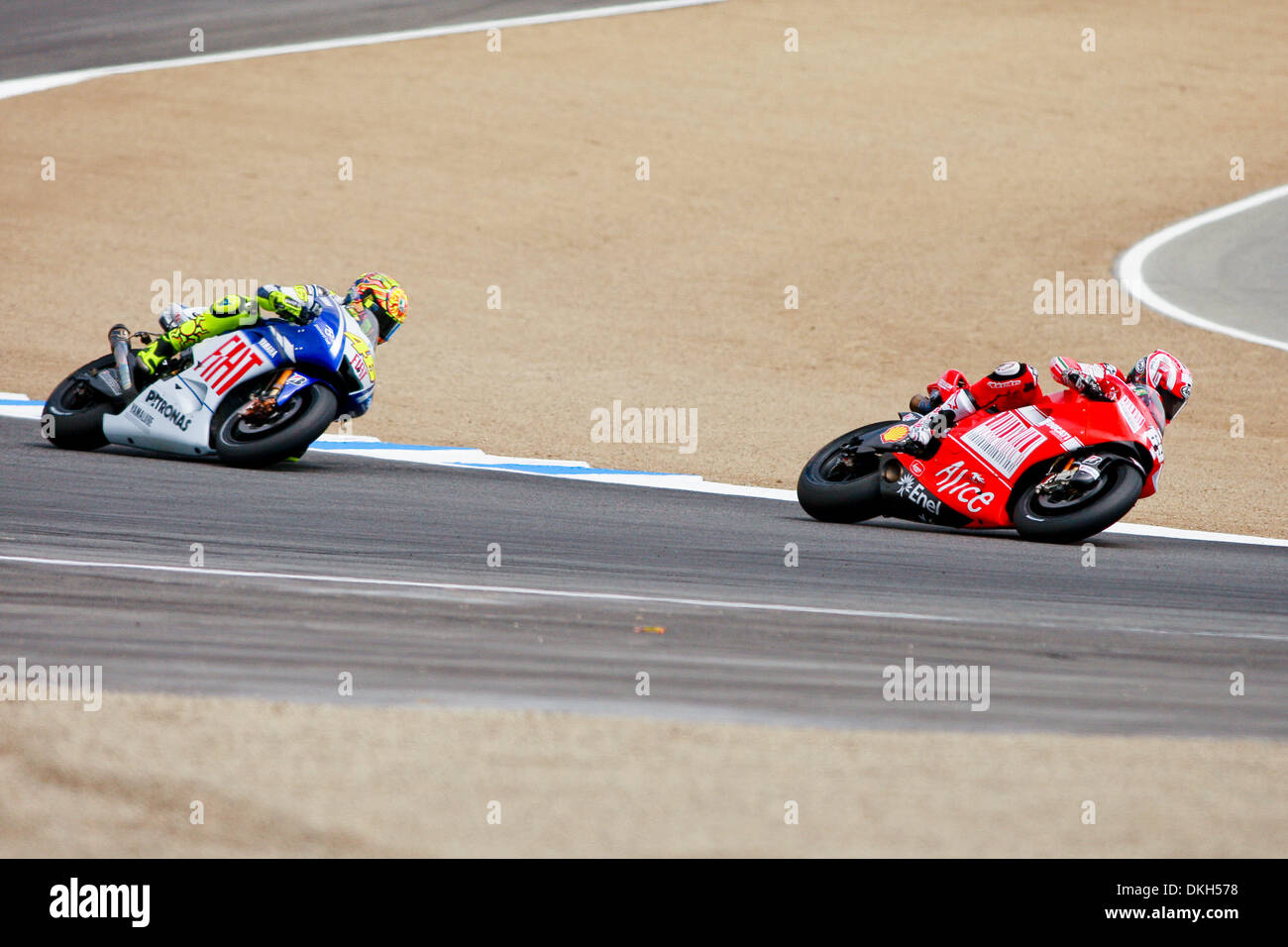 Nicky Hayden, of USA, rides the #69 motorcycle for the Ducati Team, and ...