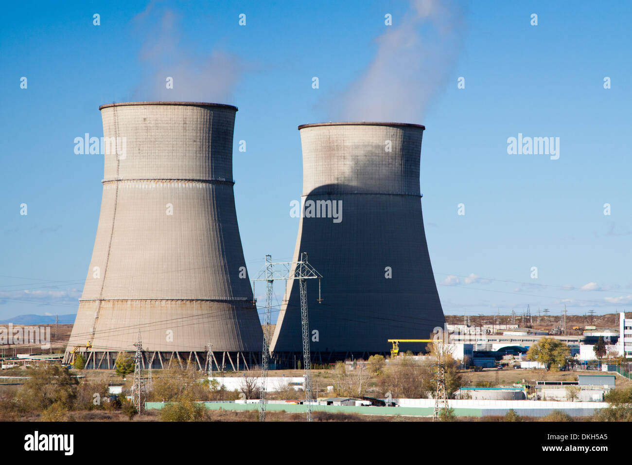 Cooling towers of the Maritsa East 3 thermal power plant in ...