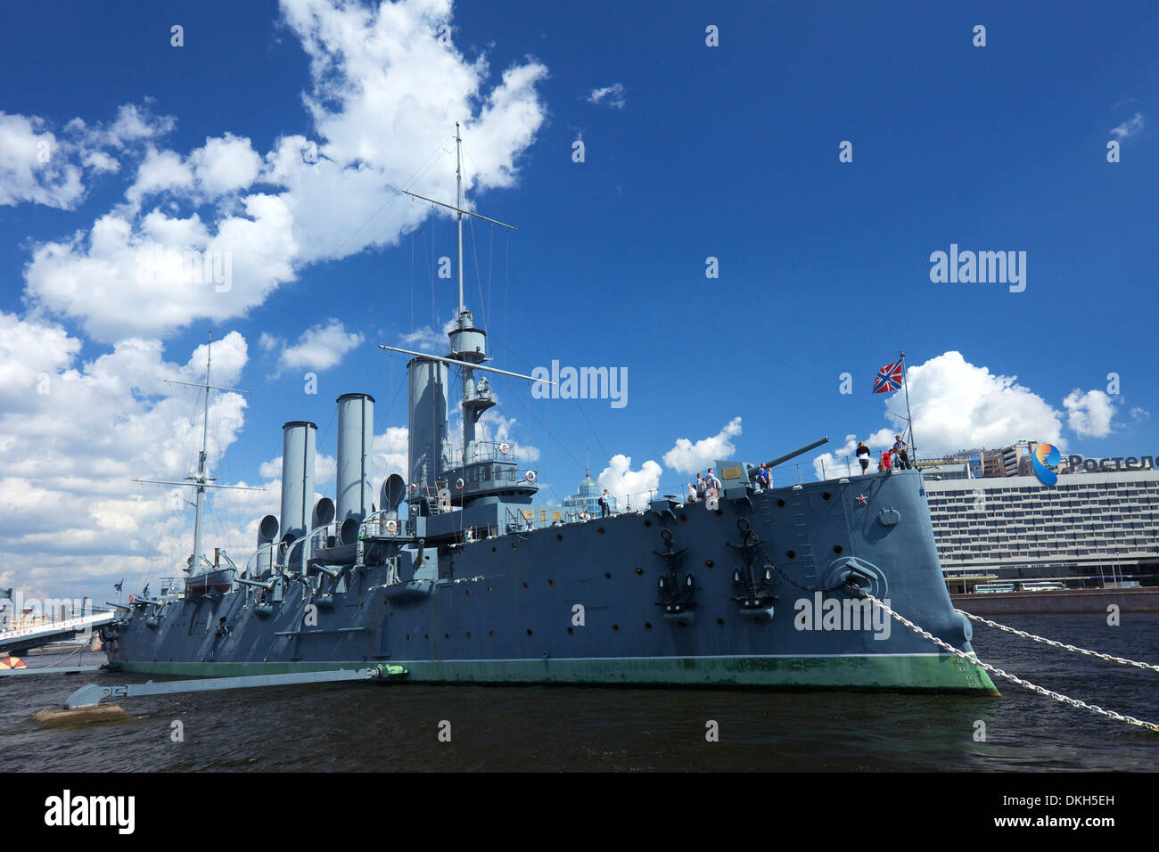 Aurora Cruiser on River Neva, Naval Academy, St. Petersburg, Russia ...