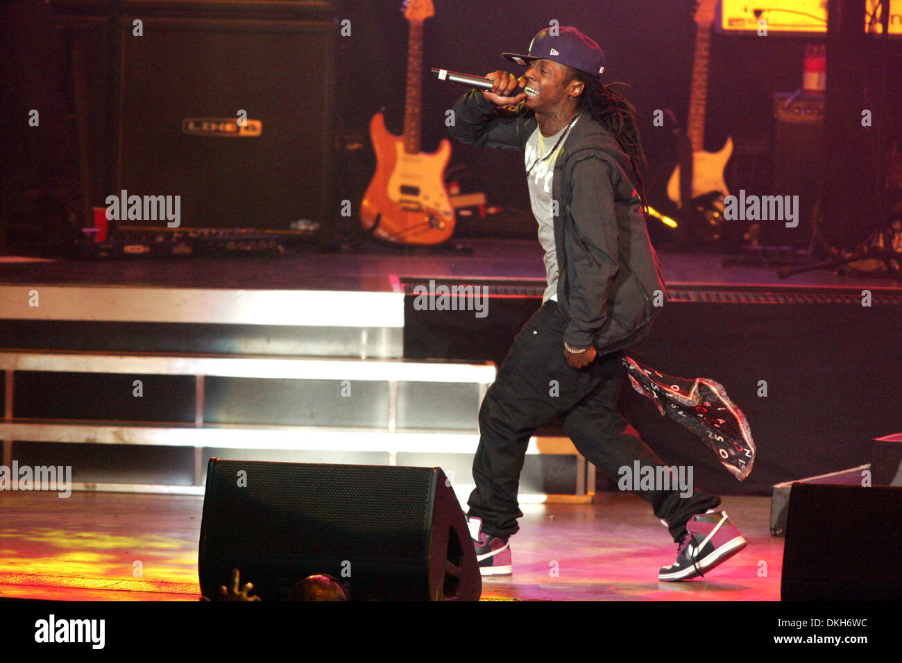 Lil' Wayne performs on stage at the Molson Amphitheatre in Toronto ...