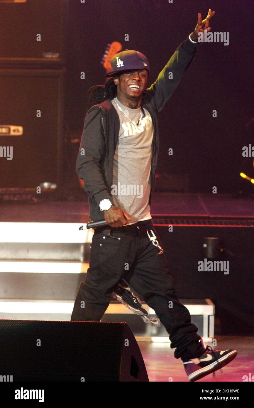 Lil' Wayne performs on stage at the Molson Amphitheatre in Toronto ...