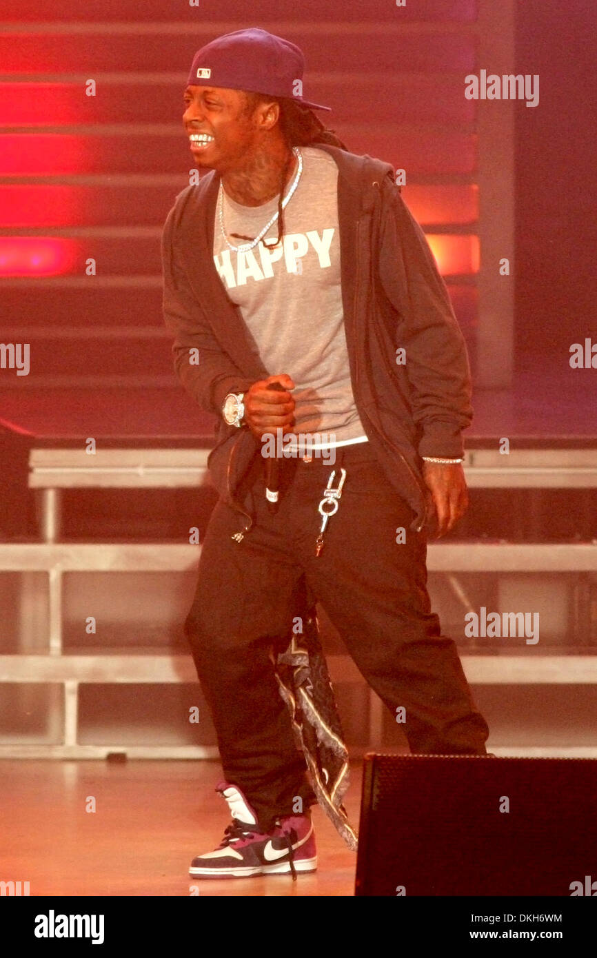 Lil' Wayne performs on stage at the Molson Amphitheatre in Toronto ...
